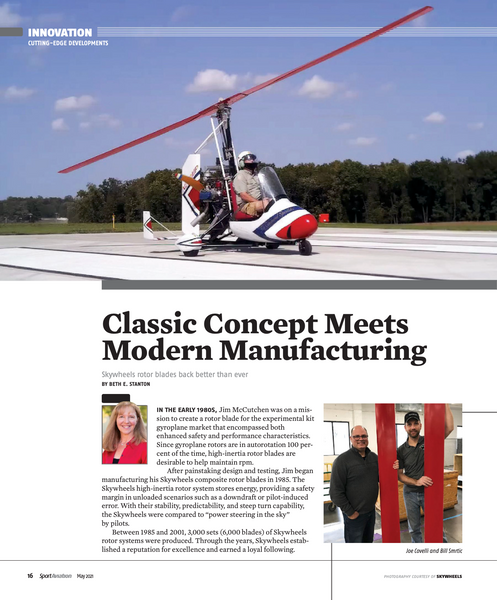 Skywheels rotors featured in EAA Sport Aviation Magazine – Air Command ...