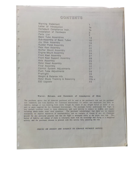 Assembly Manual, Basic Commander Models 447, 503 and 532 (Dated 1990 ...